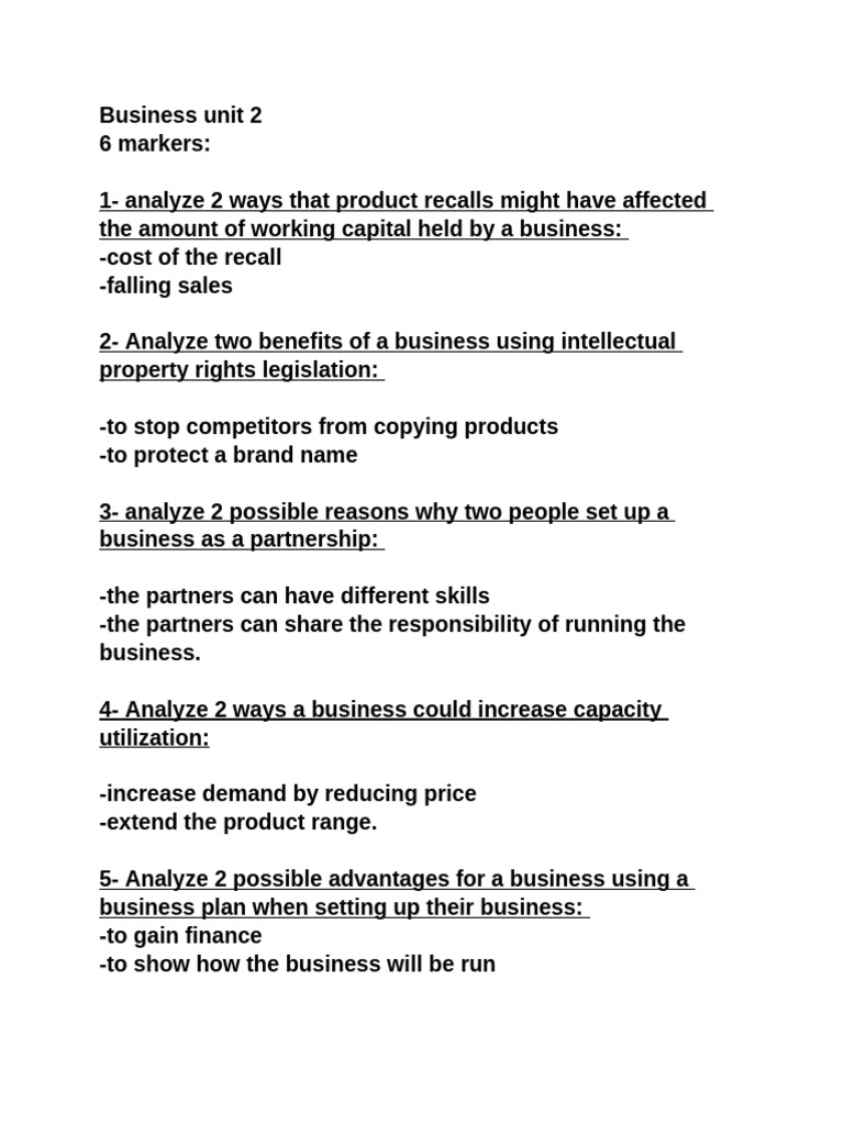 business unit 2 6 markers | PDF | Inventory | Forecasting