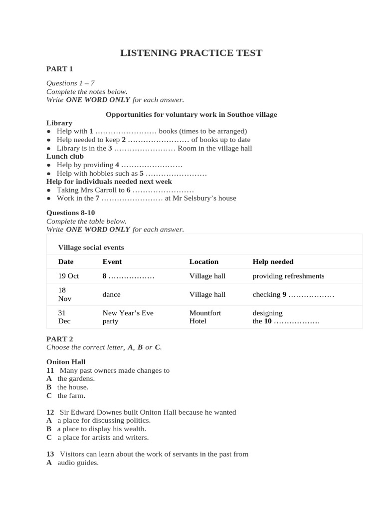 Ielts Listening Practice 20 6 Pdf