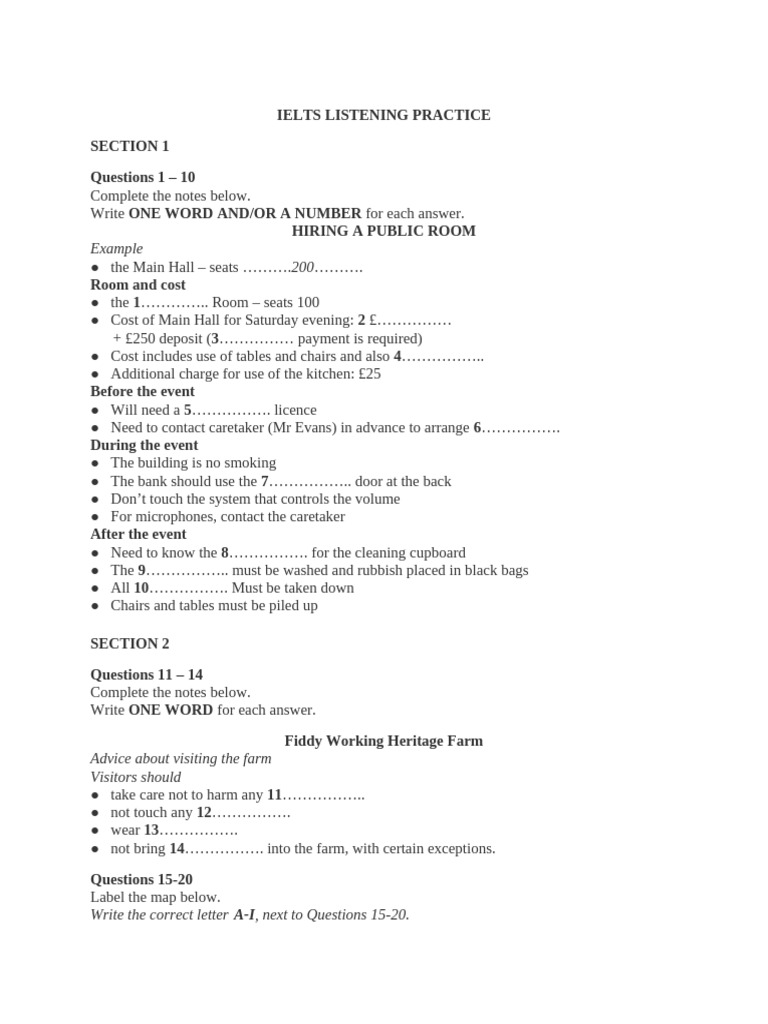 Ielts Listening Practice Guide Pdf Physics