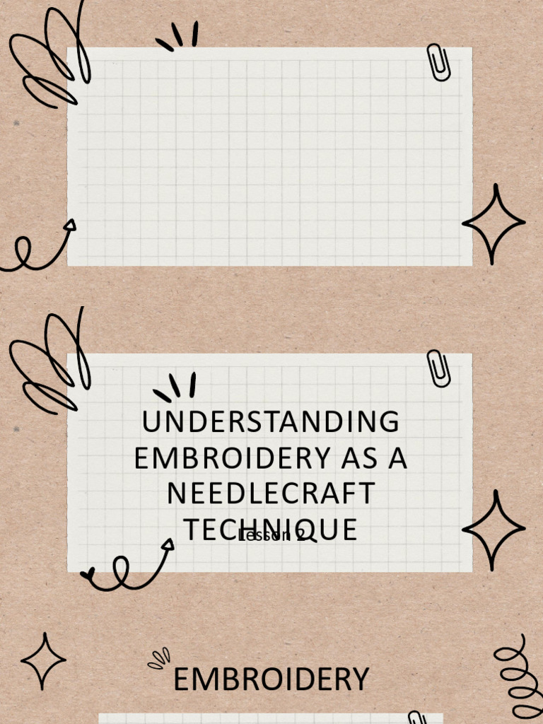 Embroidery Techniques Guide | PDF | Embroidery | Yarn