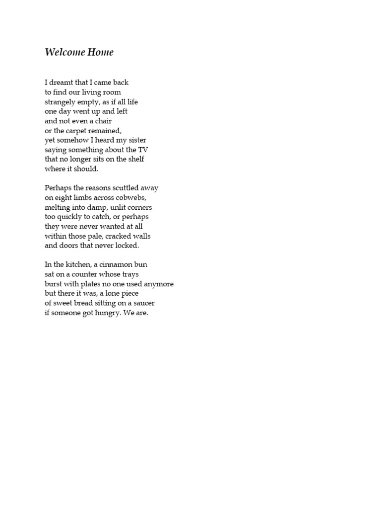 Welcome Home | PDF