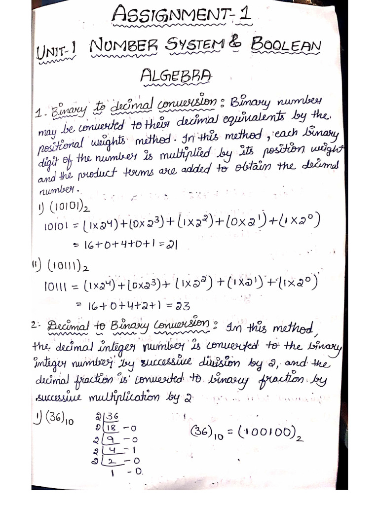 DSD Unit-1 Number System | PDF