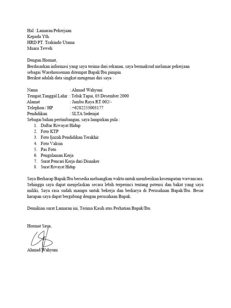 WHSMTW CV Ahmad Wahyuni | PDF