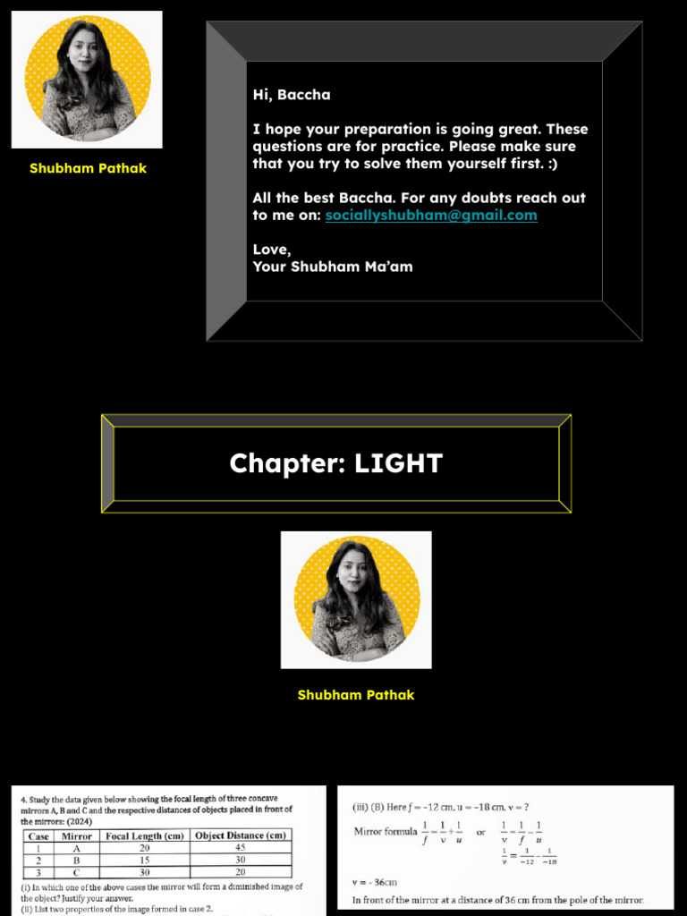 Physics Chapter Wise Numericals Class 10 | PDF