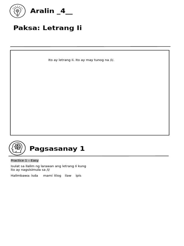 Learning Activity Sheet Letrang Ii Pdf