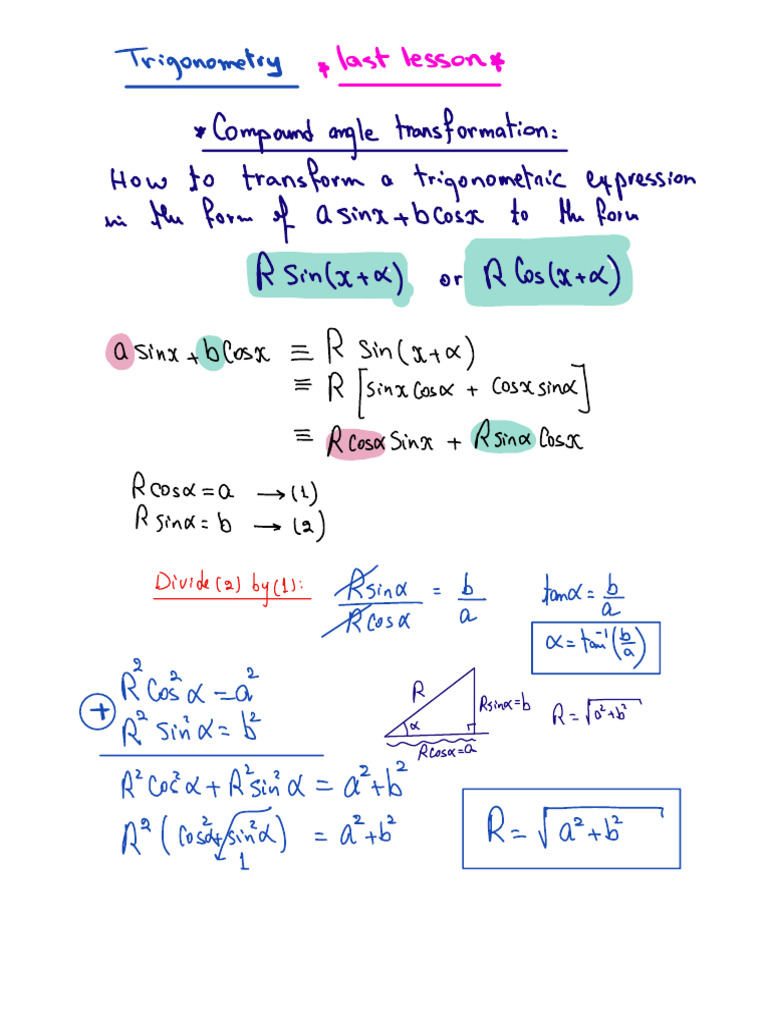 Lecture (13)_ Last Lesson in Trigonometry | PDF | Special Functions | Angle Lecture (13)_ Last Lesson in Trigonometry | PDF | Special Functions | Angle