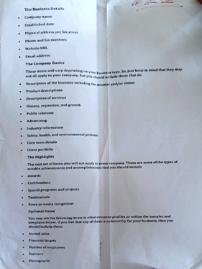 Company Profile Format | PDF