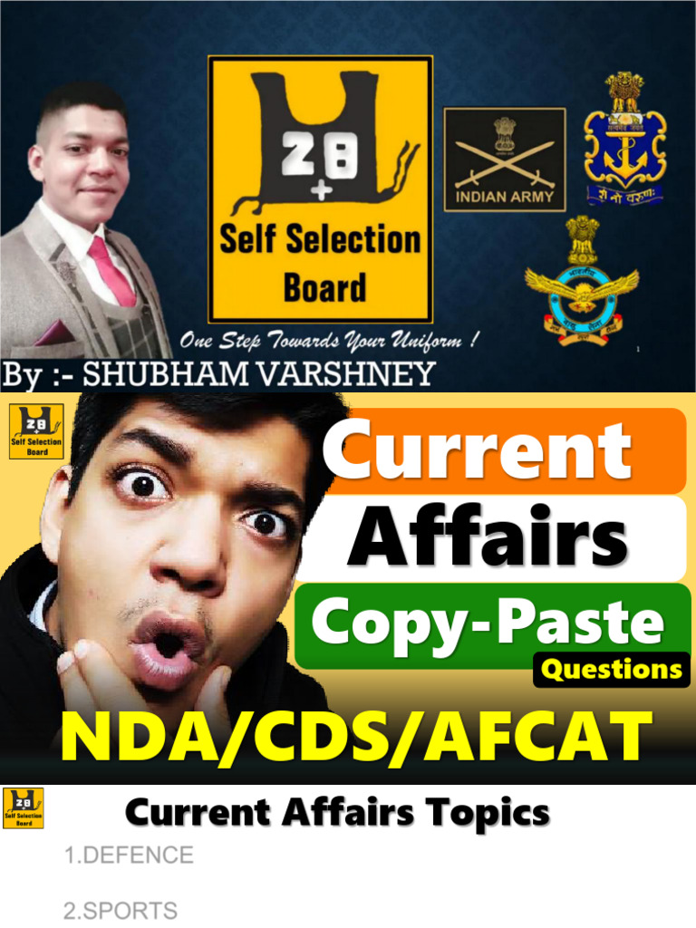 Current Affair PArt 1 CDS 2 | PDF | Aviation | Military Technology