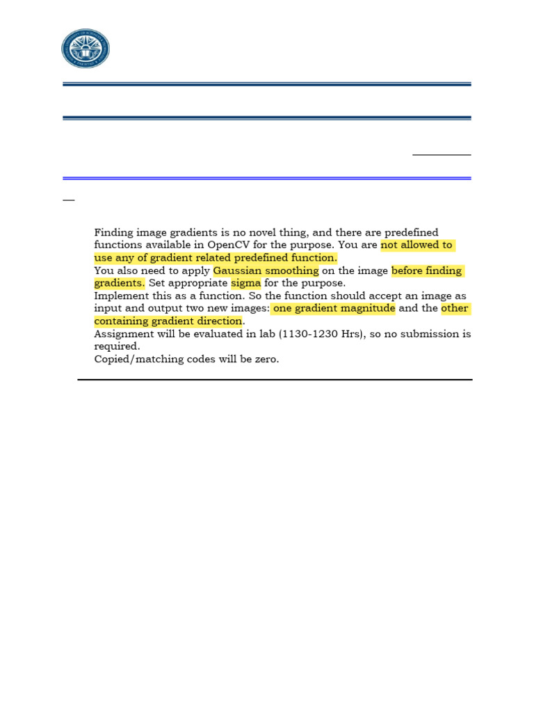 CV Assignment 01 | PDF