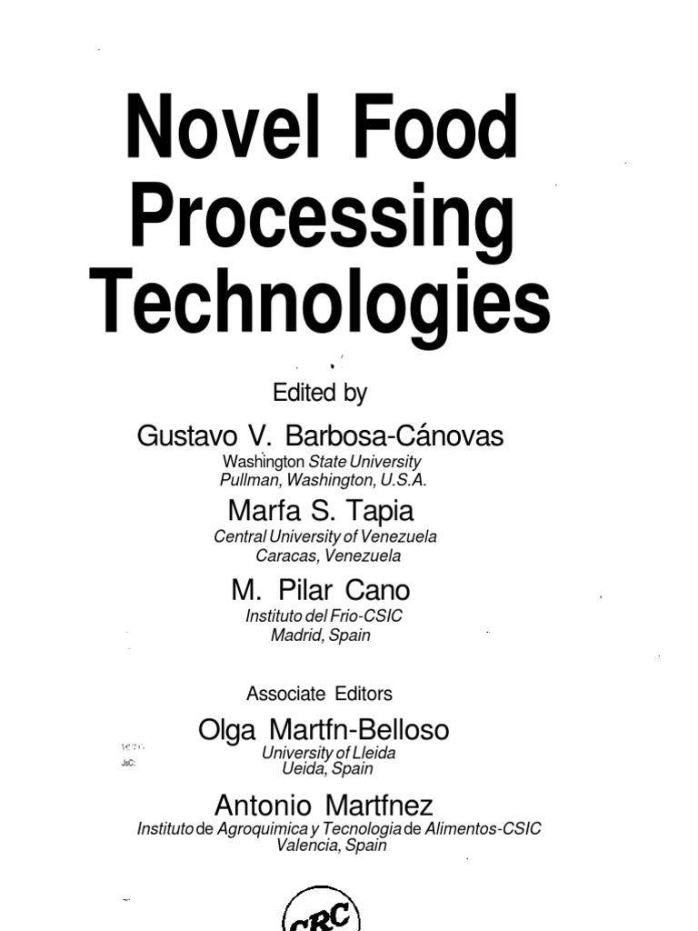 Novel Food Processing Technologies: Gustavo V. Barbosa-Canovas Marfa S ...