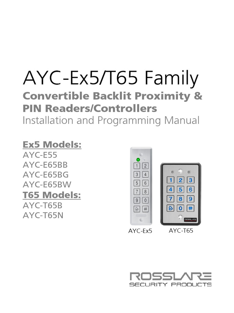 AYC Ex5 T65 Family Installation and Programming Manual v05 130813 English | PDF | Personal ...
