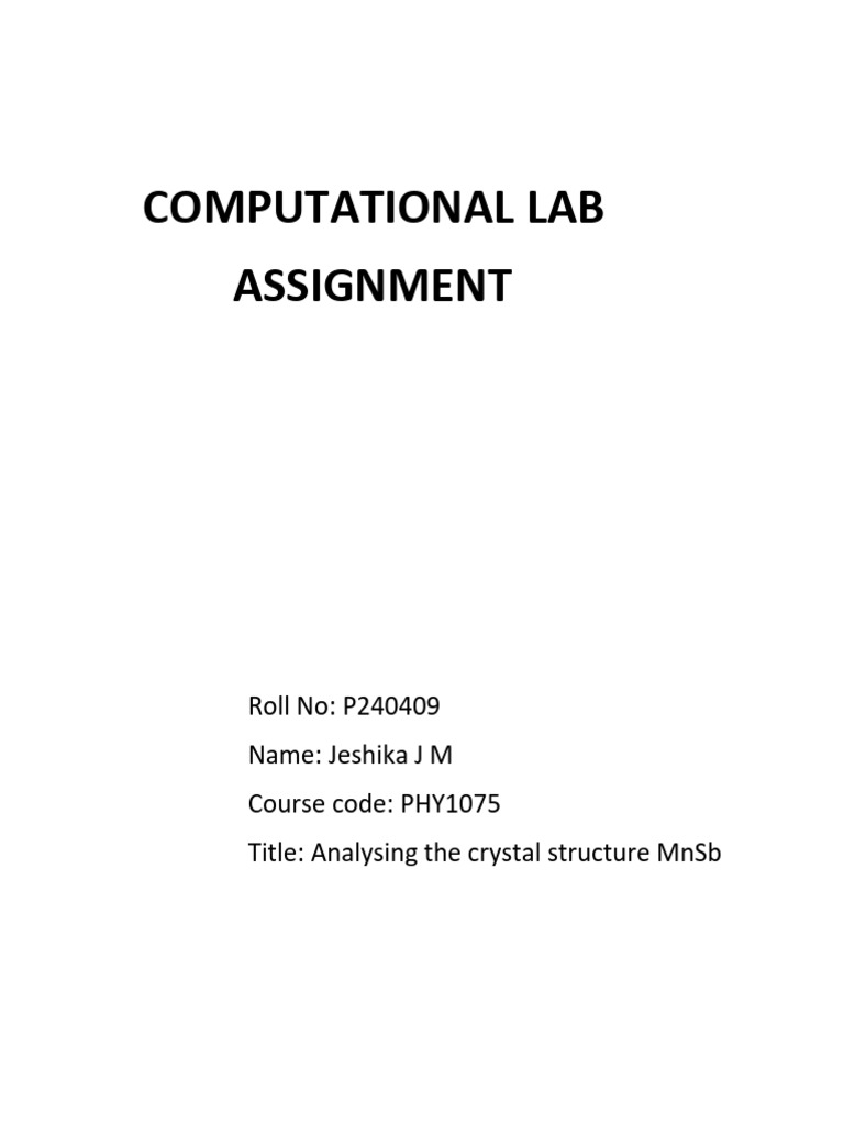 MnSb Assignment | PDF | Band Gap | Electrical Resistivity And Conductivity