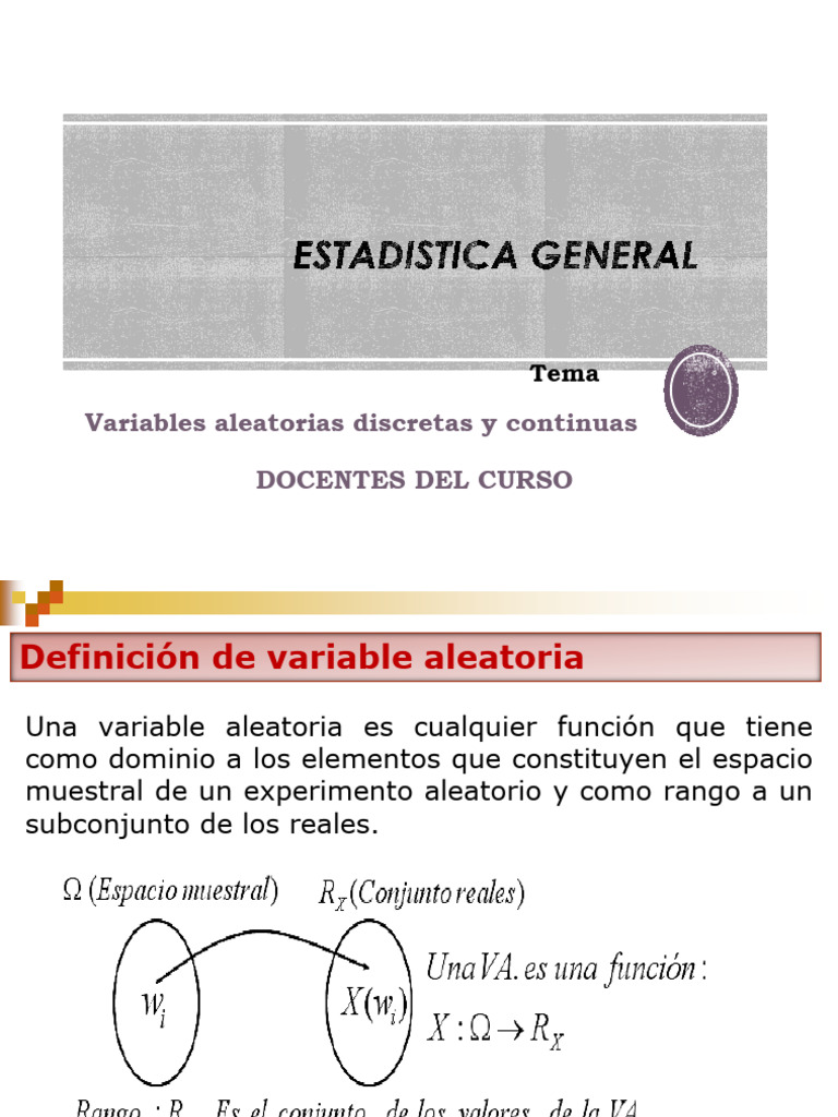 Capitulo 7 Variable Aleatoria | PDF | Función de densidad de probabilidad | Variable aleatoria