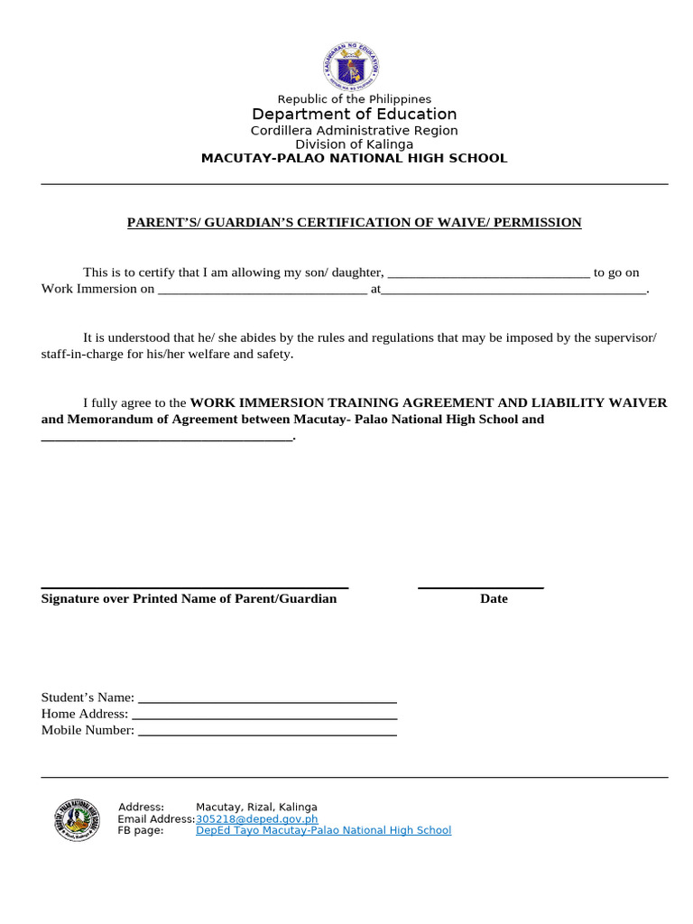 Parent Consent | PDF