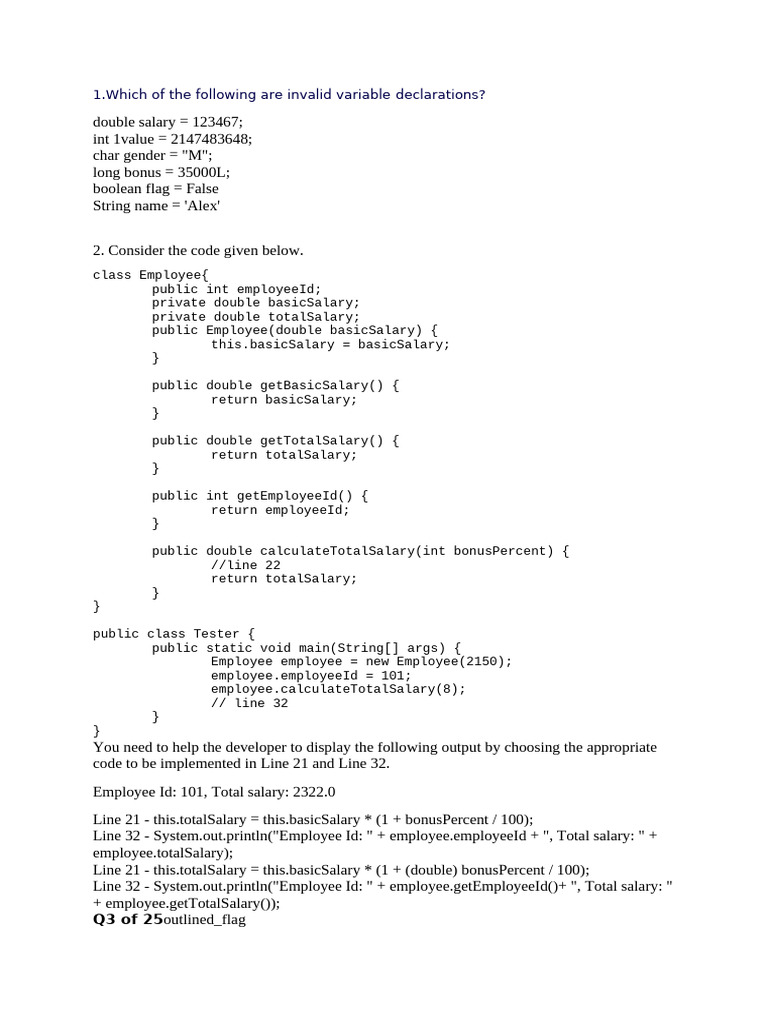 Java Questions | PDF | Method (Computer Programming) | Class (Computer ... Java Questions | PDF | Method (Computer Programming) | Class (Computer ...