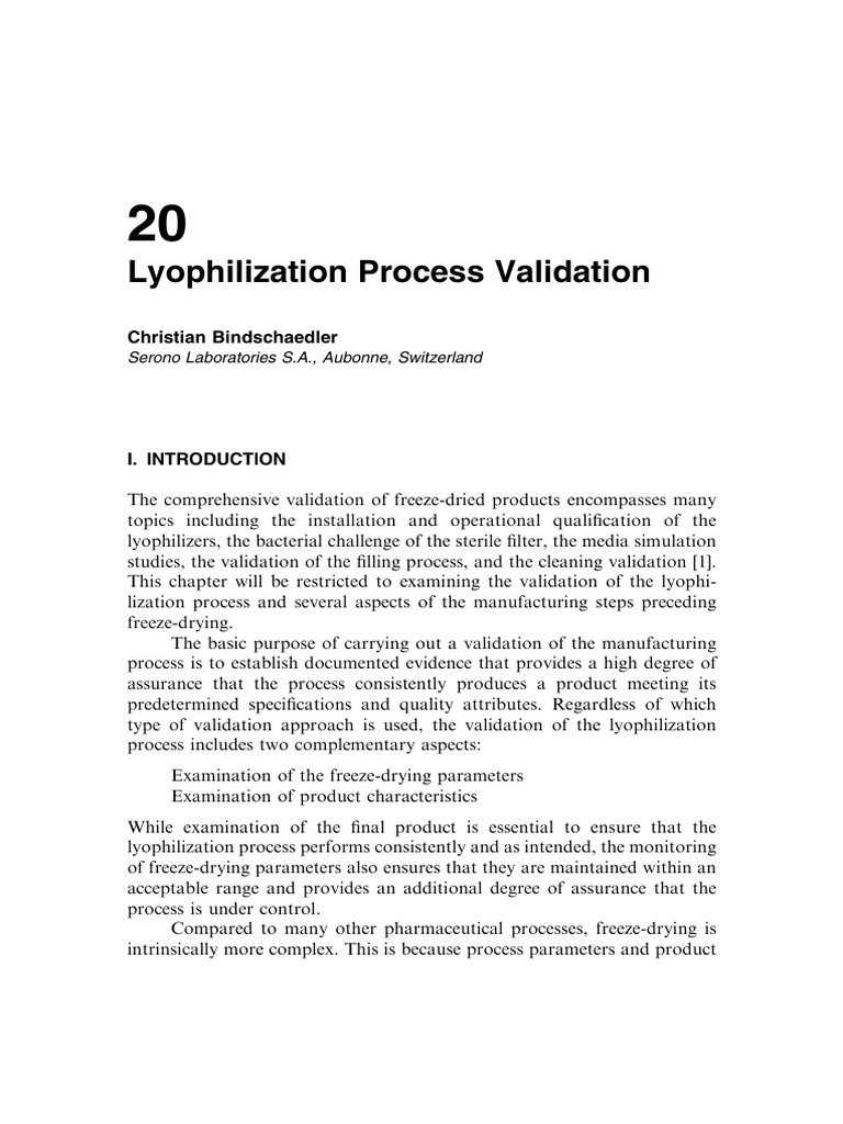 20.Lyophilization Process Validation | PDF | Freezing | Ice 20.Lyophilization Process Validation | PDF | Freezing | Ice