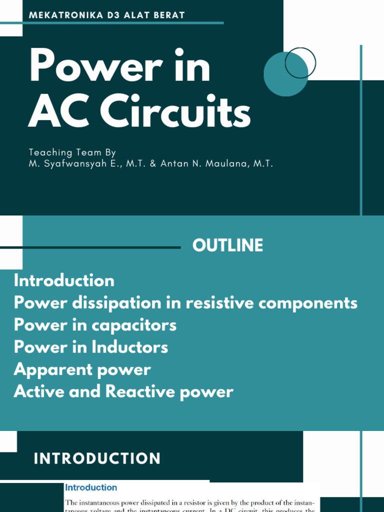 Power in AC Circuits | PDF