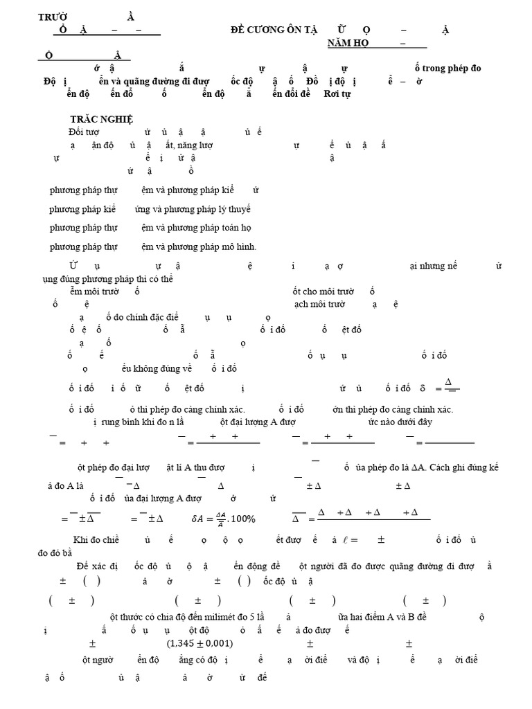 LÝ 10 - ĐỀ CƯƠNG GHK 1 | PDF