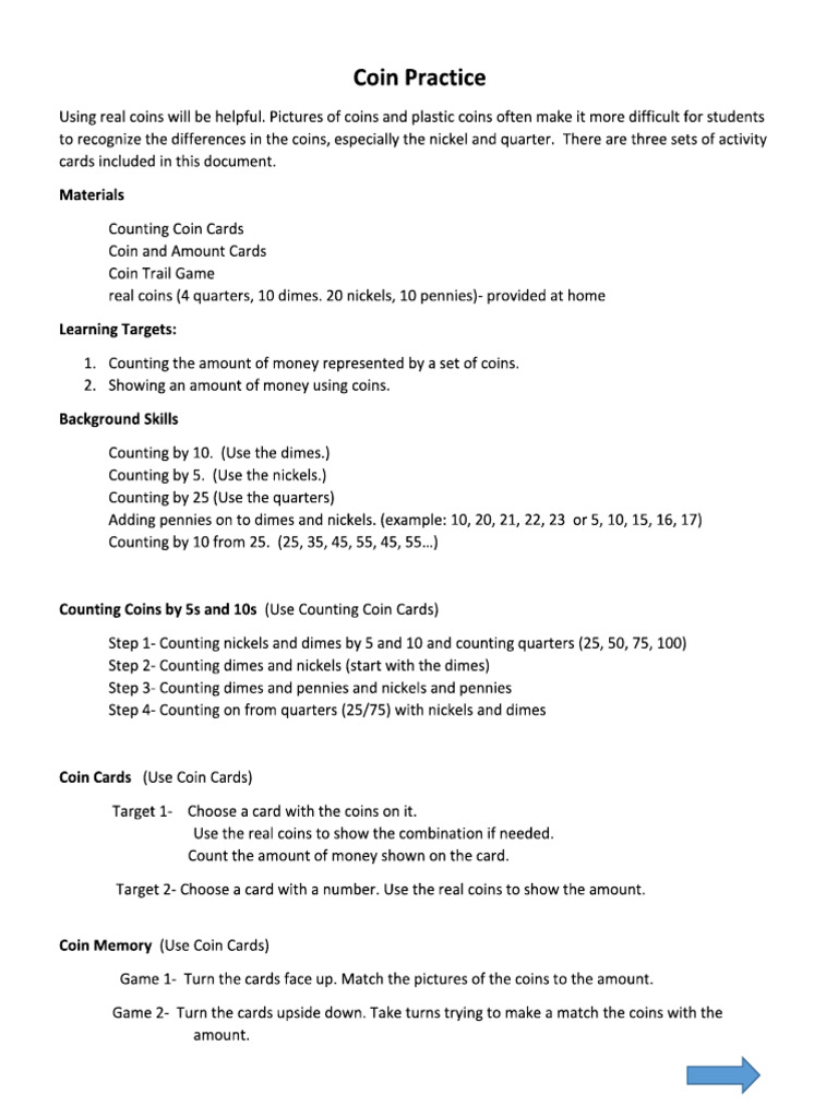 Coin Practice | PDF