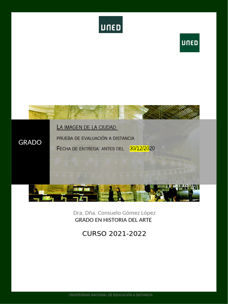 PEC- La Imagen de La Ciudad | PDF | Evaluación
