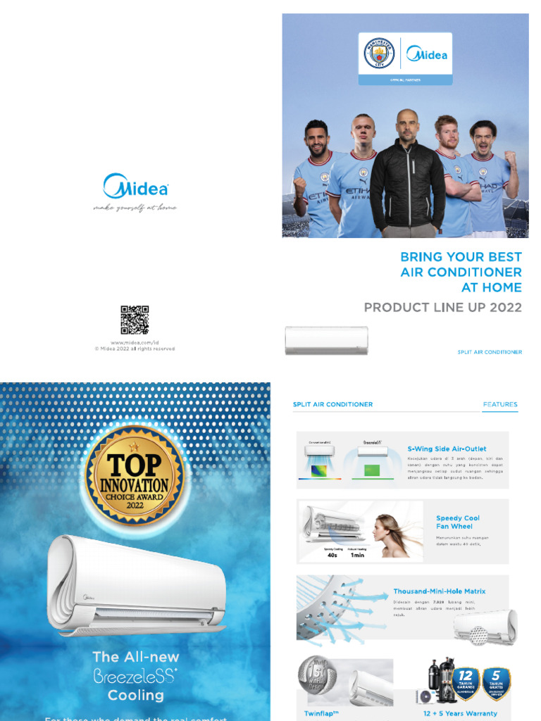 Leaflet A4 AC Split Midea 2022 Mancity Lowres | PDF