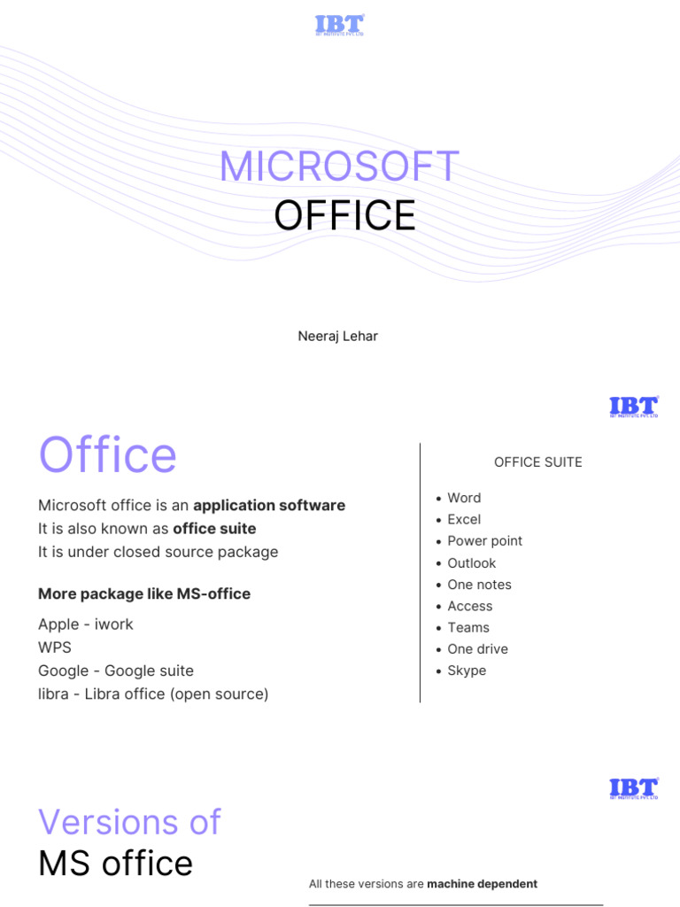 Ms Office White BY NEERAJ LEHAR SIR | PDF | Microsoft Office ...