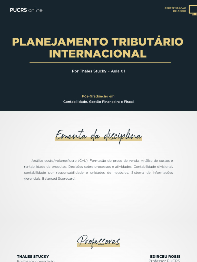 Material Complementar Slides Do Professor Aula 1 Contab | PDF | Impostos | Evasão fiscal