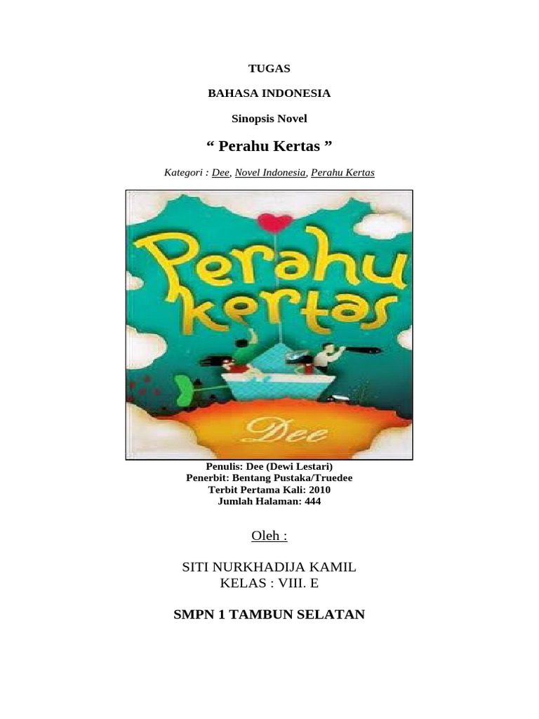 Sinopsis Novel Perahu Kertas | PDF