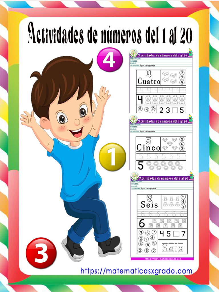 Actividades de Números Del 1 Al 20 | PDF