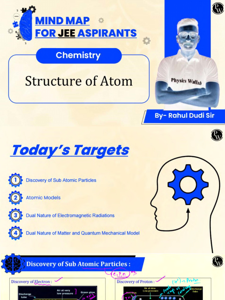 ATOMIC STRUCTURE - Class Notes - JEE Mindmap | PDF