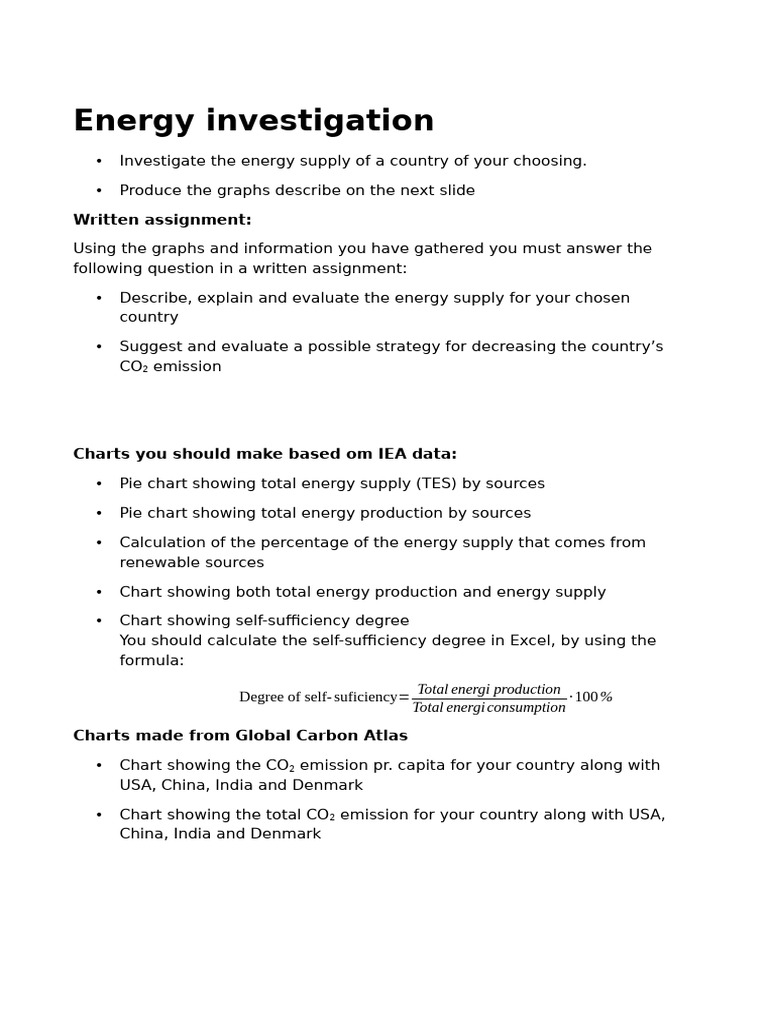 Energy investigation | PDF