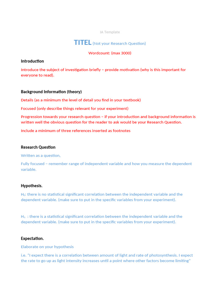 IA Template - Discussion | PDF | Experiment | Mean