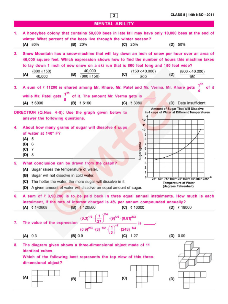 Class 8 Nso 5 Years E Book 1 Pdf