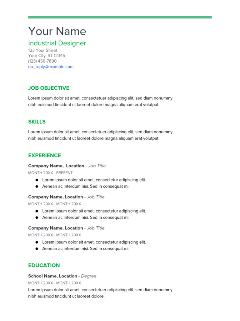 Resume Template | PDF