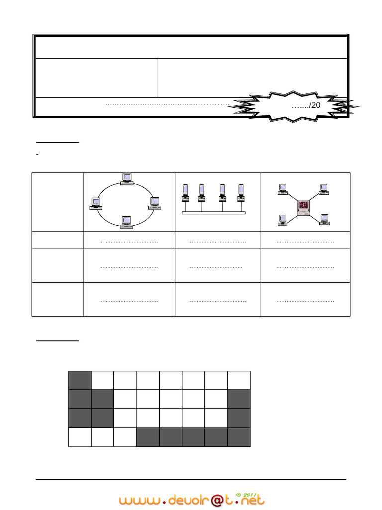 Devoir de Synthèse N°1 - Informatique - 2ème Informatique (2011-2012 ...
