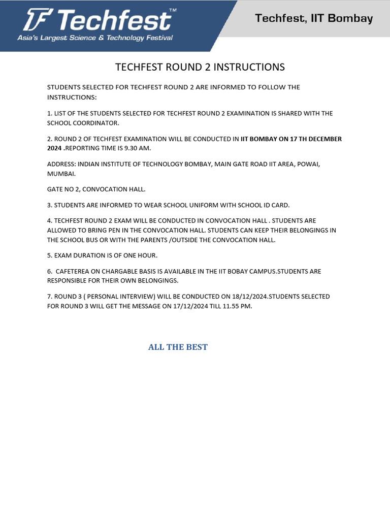 Tfo Round 2 Instructions | PDF