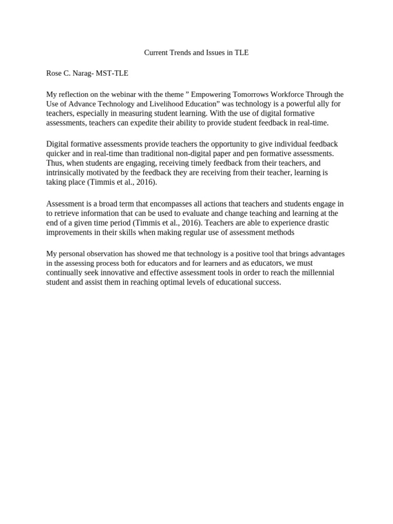 Current Trends and Issues in TLE | PDF