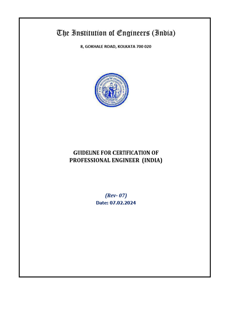 PE Certification Guidelines 2024 | PDF | Engineer | Engineering