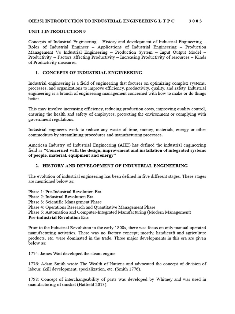 unit 1.docx-1 | PDF | Industrial Engineering | Logistics
