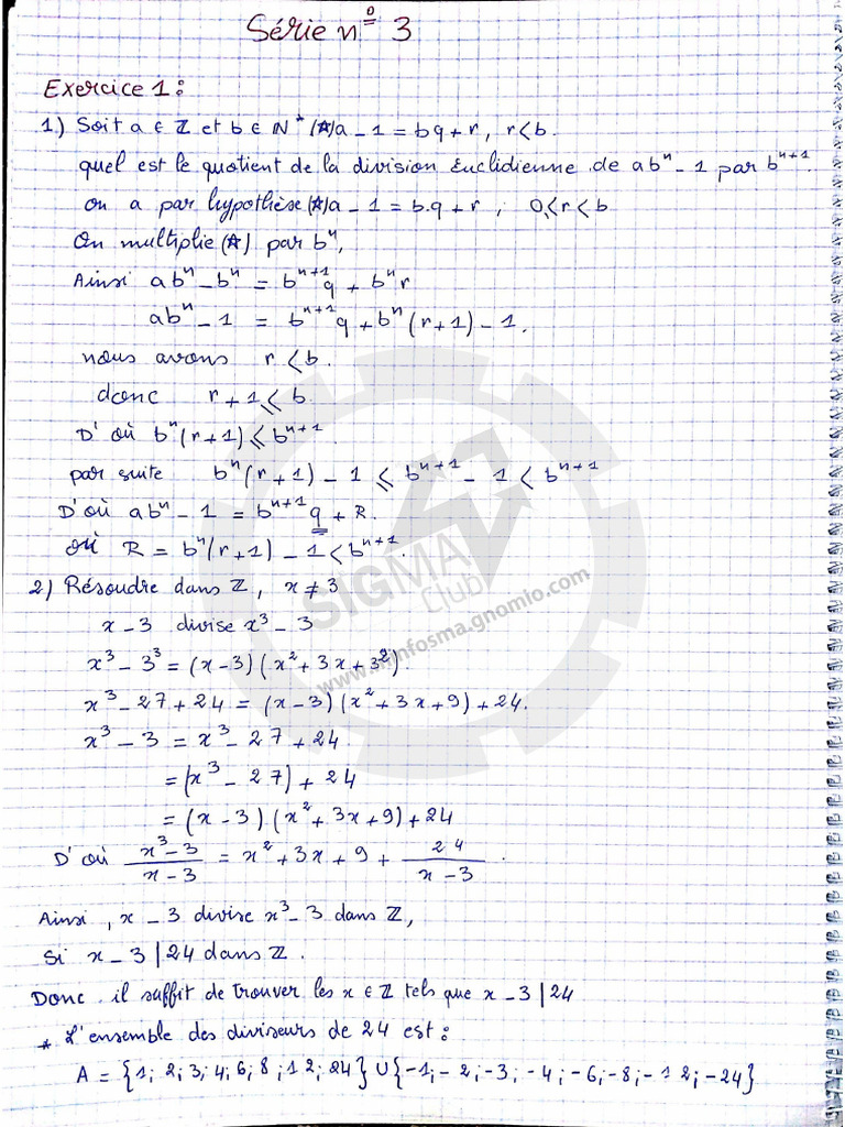 Correction TD 3 - Alg 1 | PDF