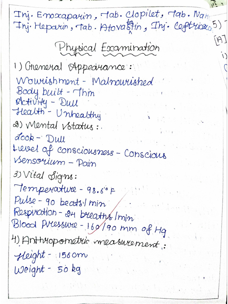 Short Physical Examination | PDF