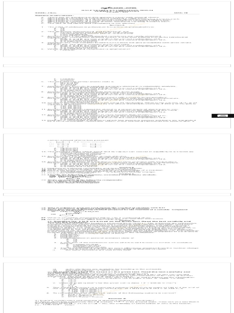 Class 12 Question Paper 2023-24 Chemistry (Half Yearly) | PDF