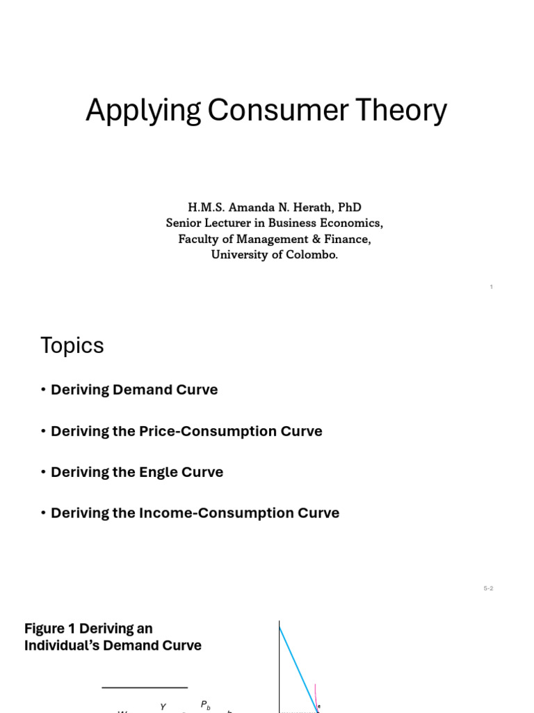 Week 4-Applying Consumer Theory - Handout | PDF | Elasticity (Economics) | Demand