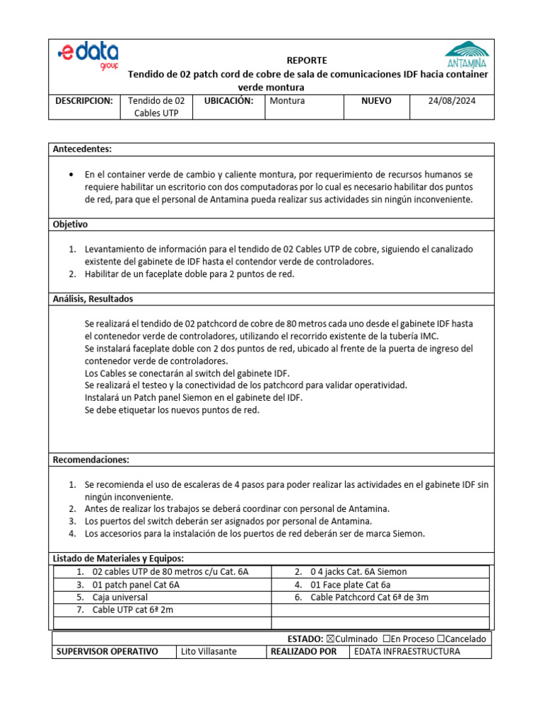 ANEXO 3. Levantamiento de Informacion en Montura | PDF | Informática