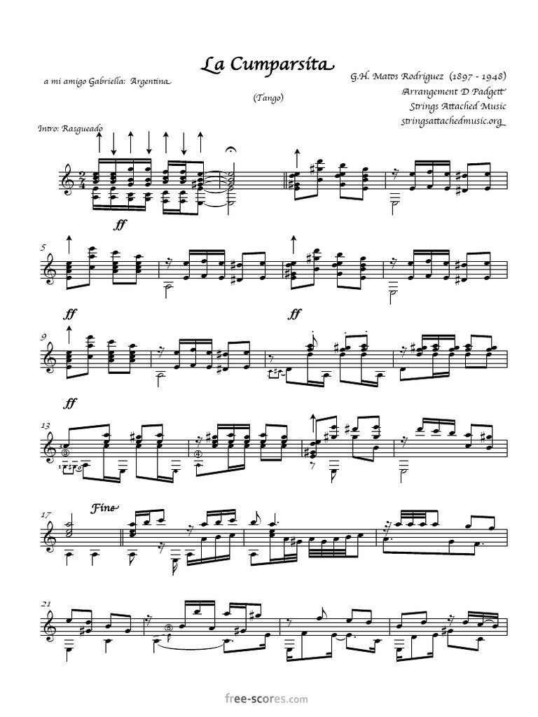 (Free Scores - Com) - Cumparsita 17387 | PDF