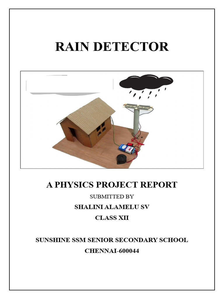 Rain Detector Front Page | PDF | Sensor