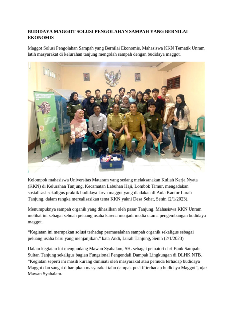 Budidaya Maggot | PDF