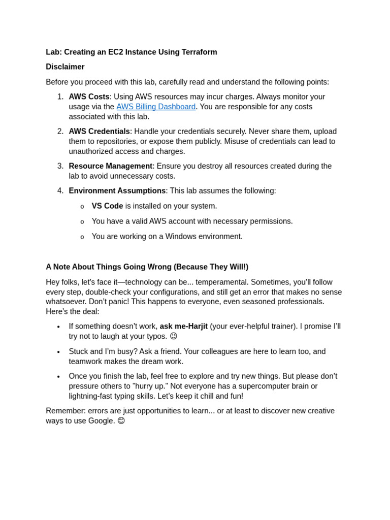 Lab 1 Terraform | PDF | Command Line Interface | Directory (Computing)