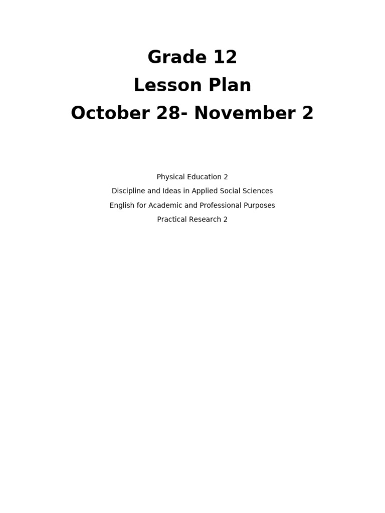 Grade 12 Lessons Week 1 Nov | PDF | Ballroom Dance | Dances