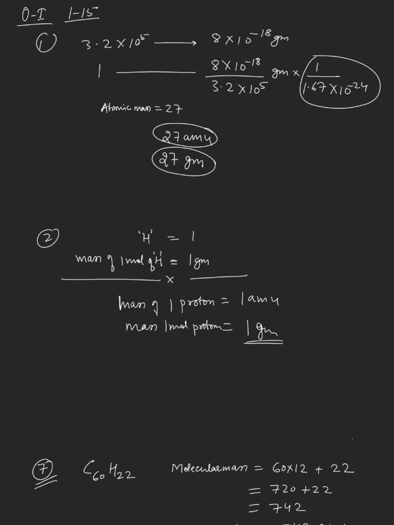 Mole Concept - L-03 (Class Notes) | PDF